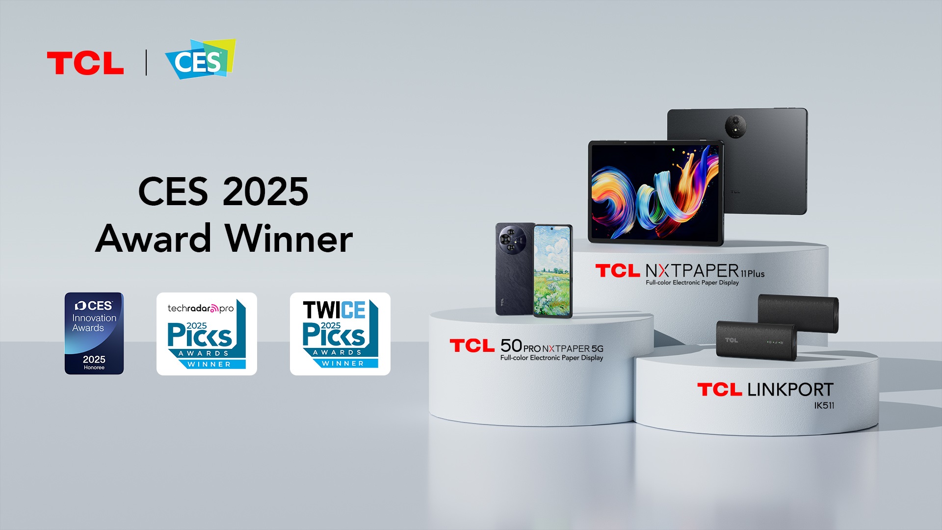 TCL Triumphs at CES 2025 with Award-Winning NXTPAPER Technology and Innovative Broadband Solutions