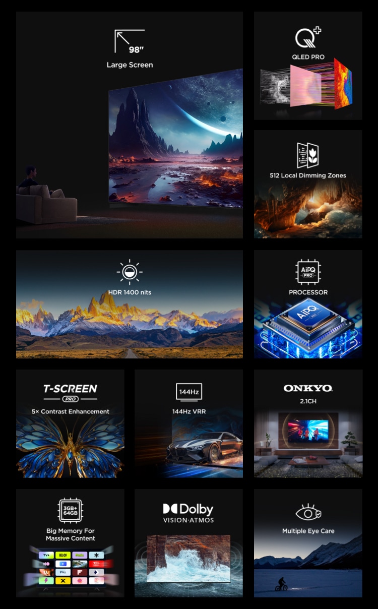 TCL 98"C655 PRO QLED TV - TCL Global