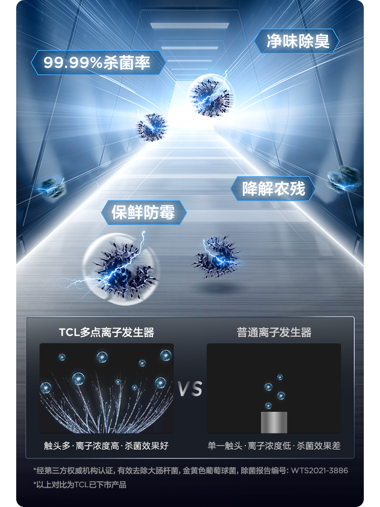TCL十字四门冰箱 R455T9-UQ-超薄零嵌 | TCL官网
