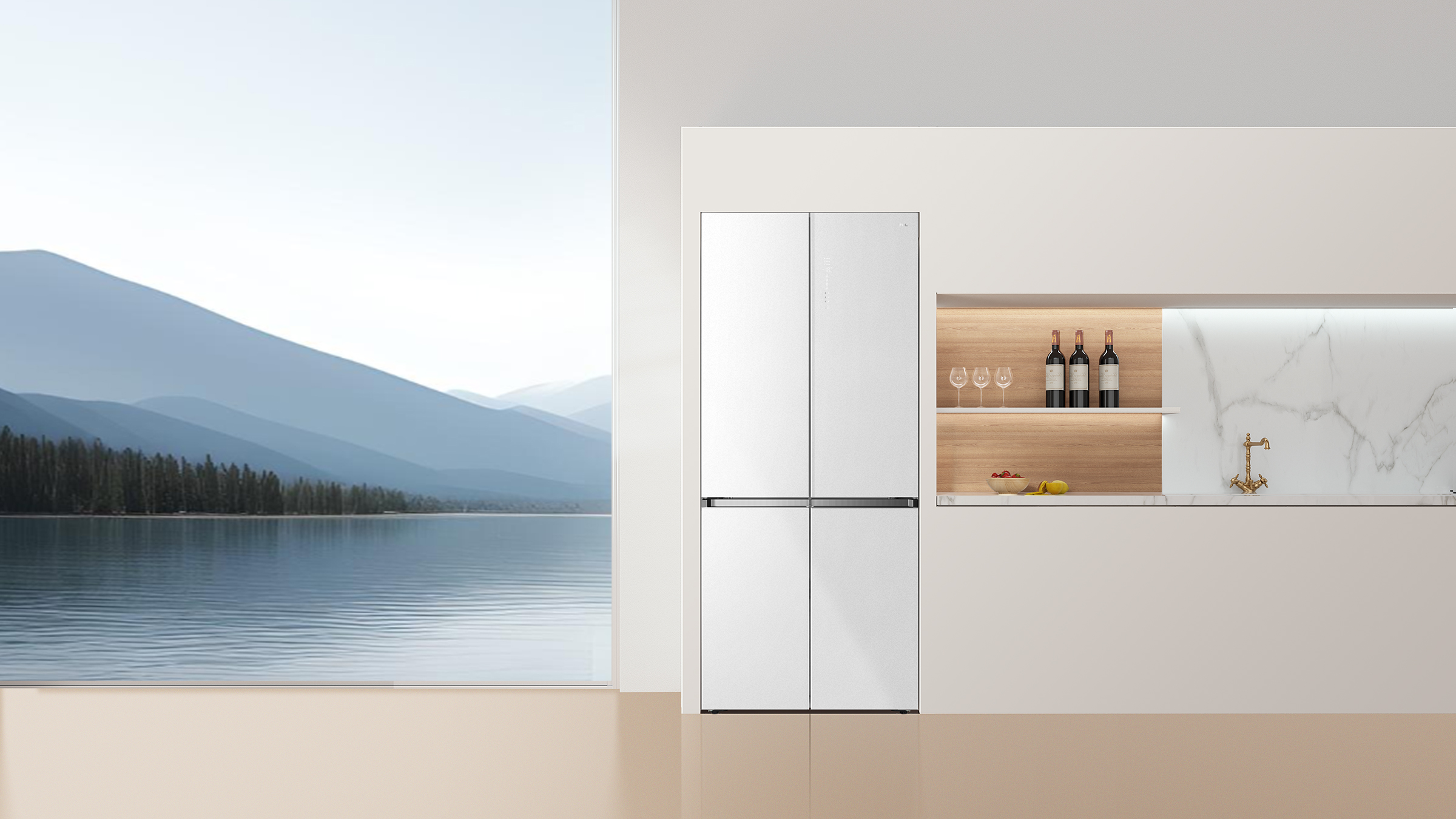 TCL R461P12-UQ 十字四门冰箱-超薄零嵌 | TCL官网