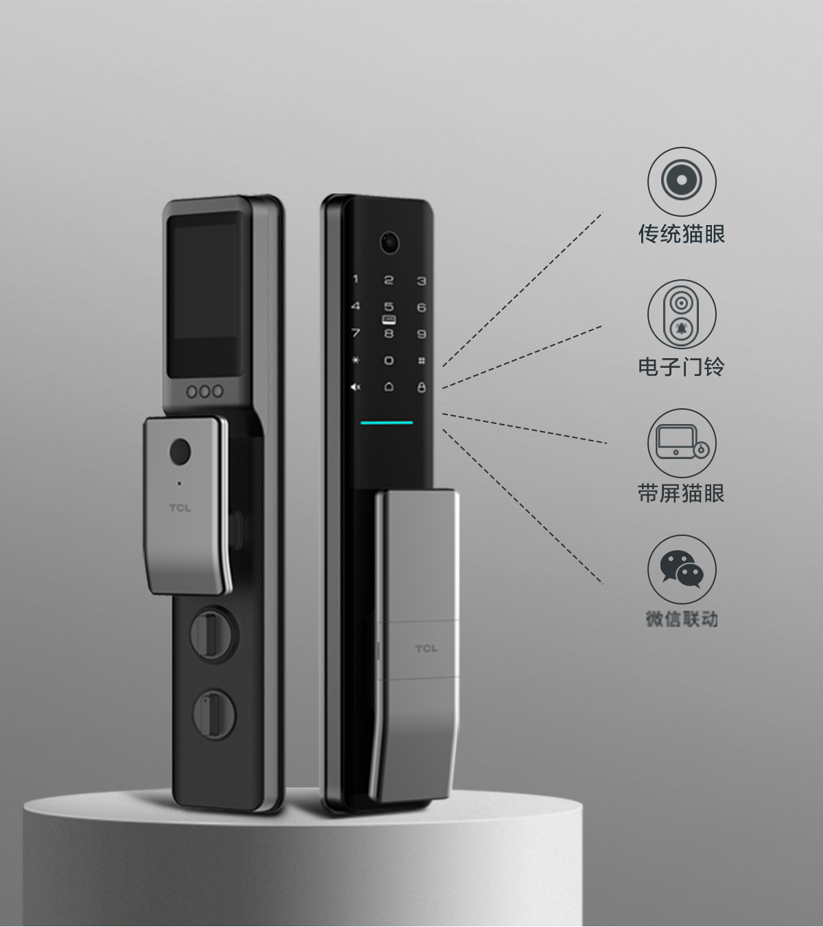 大屏猫眼智能锁 K5C