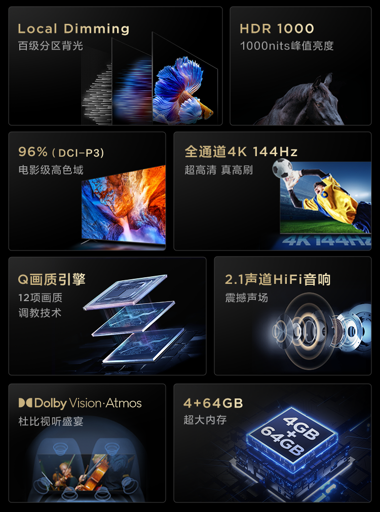 高画质 · 144Hz高刷电视Ⅱ 85T7G