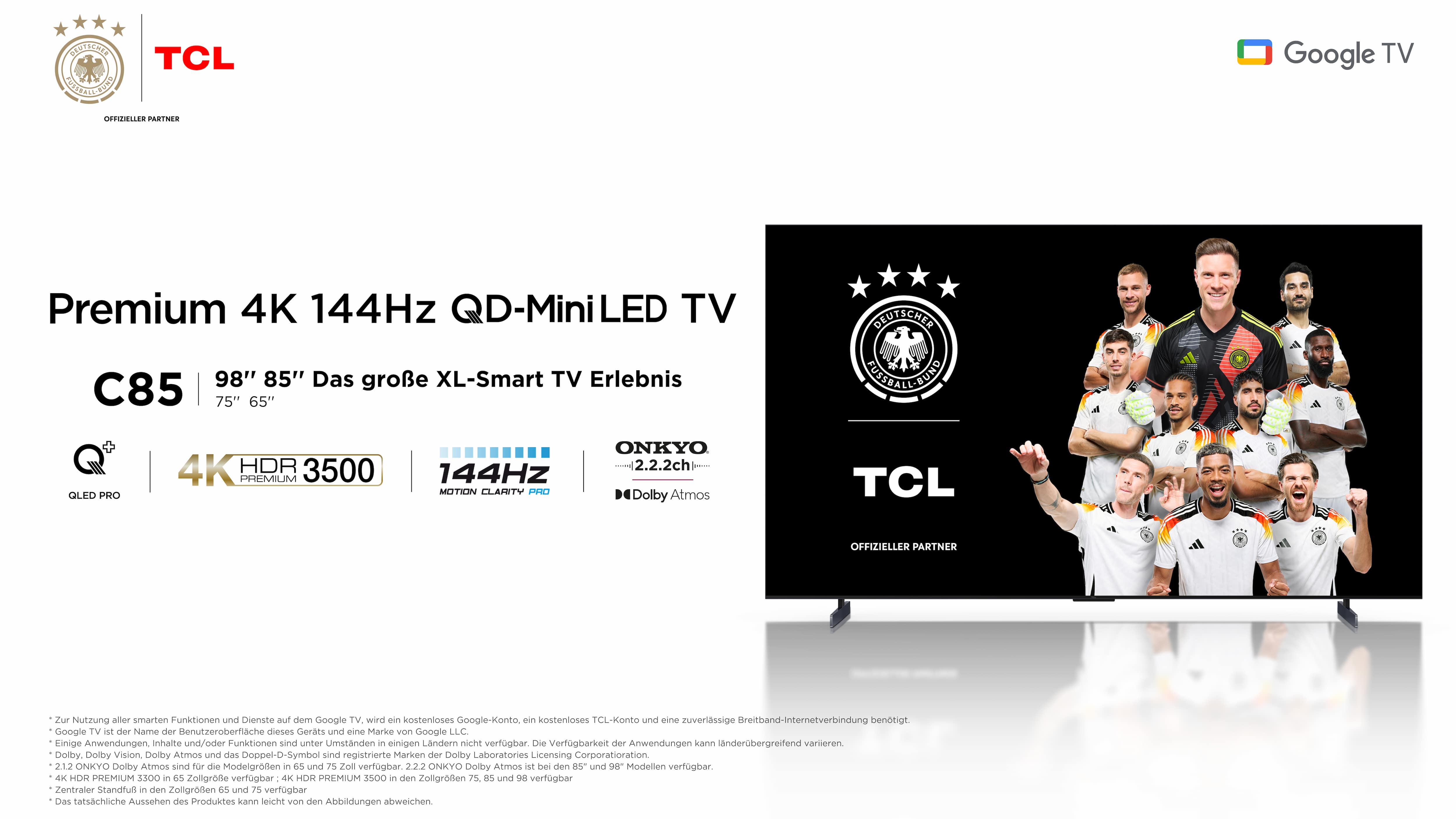QD-Mini LED 4K TV 98/85/75/65 inches - C855 - TCL Deutschland