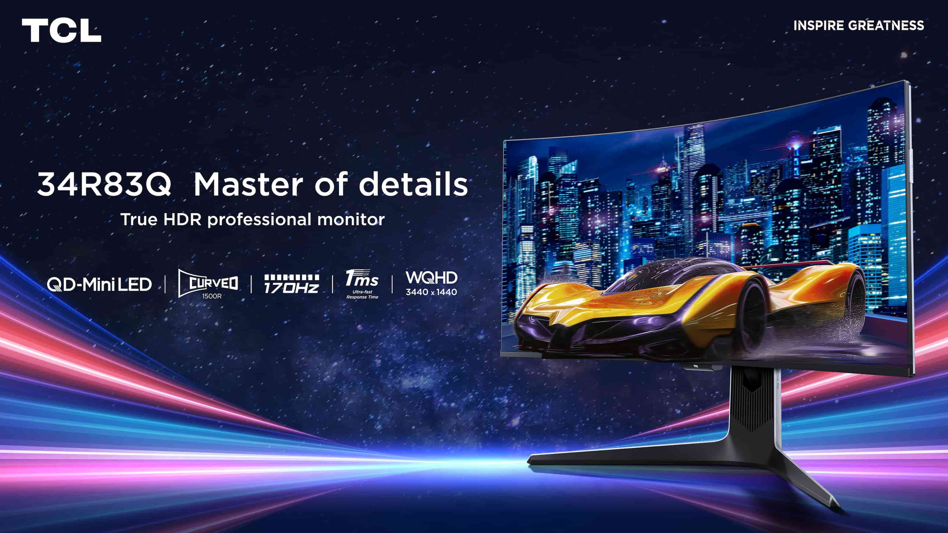 TCL 34R83Q HDR Professional Monitor - TCL Netherlands