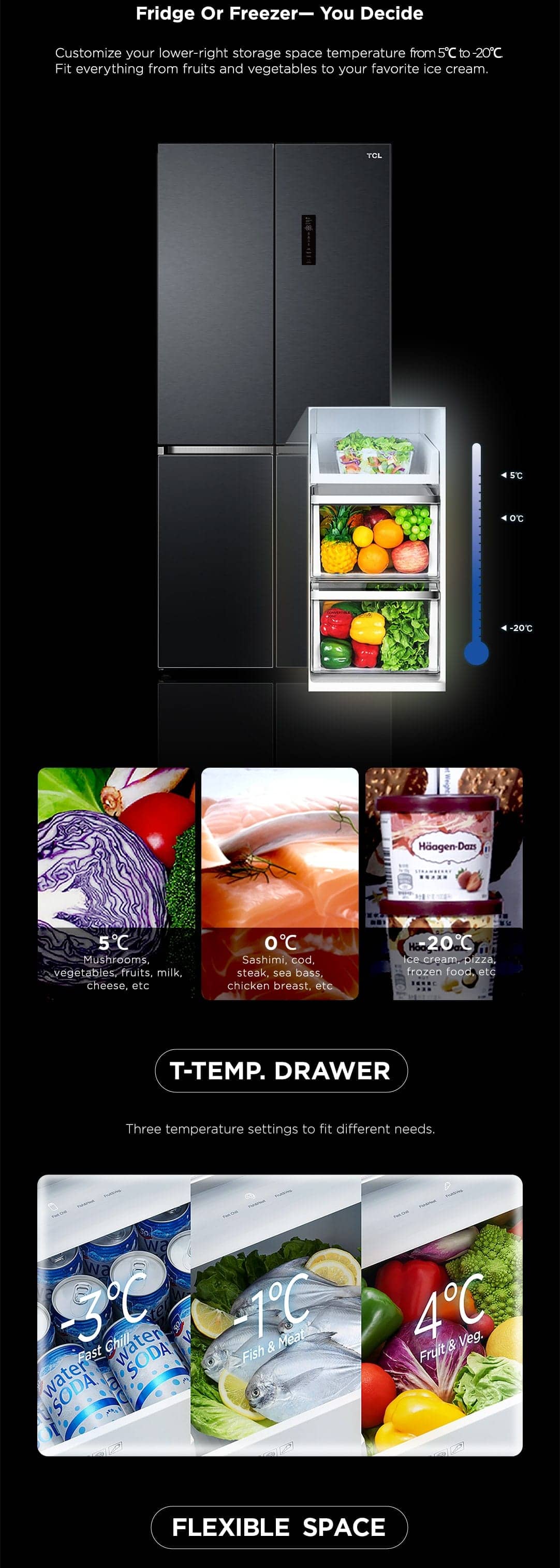 Free Built-in Series Refrigerator TRF-INV560CDSB - TCL Philippines