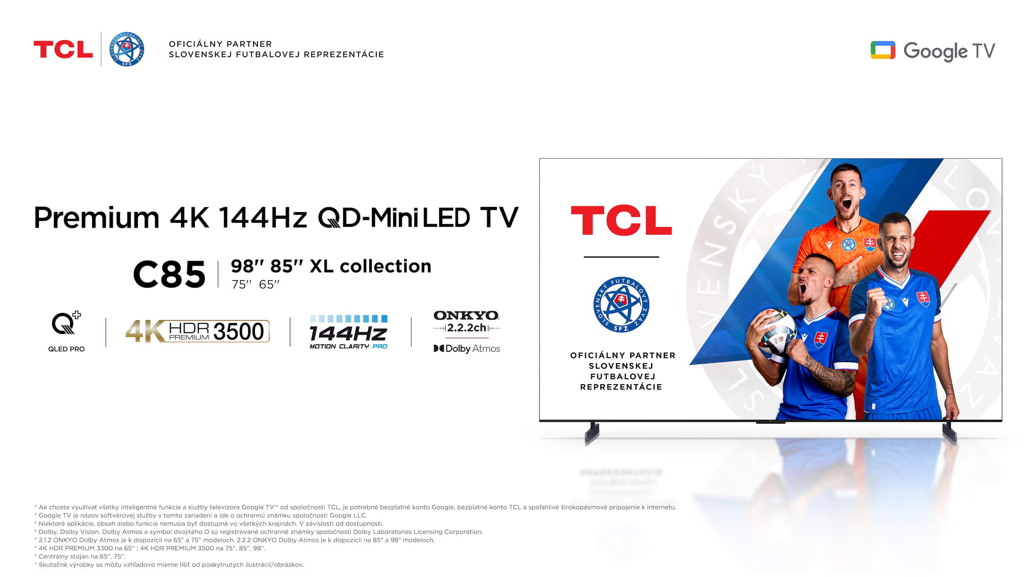 QD-Mini LED 4K TV 98/85/75/65 inches - C855 - TCL Slovensko