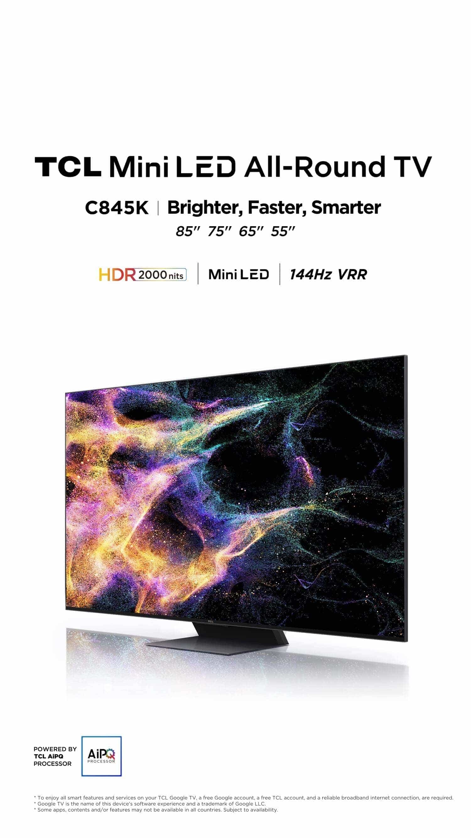 4K Mini-LED TV 55/65/75/85 inch - QLED TV - C845K - TCL IE